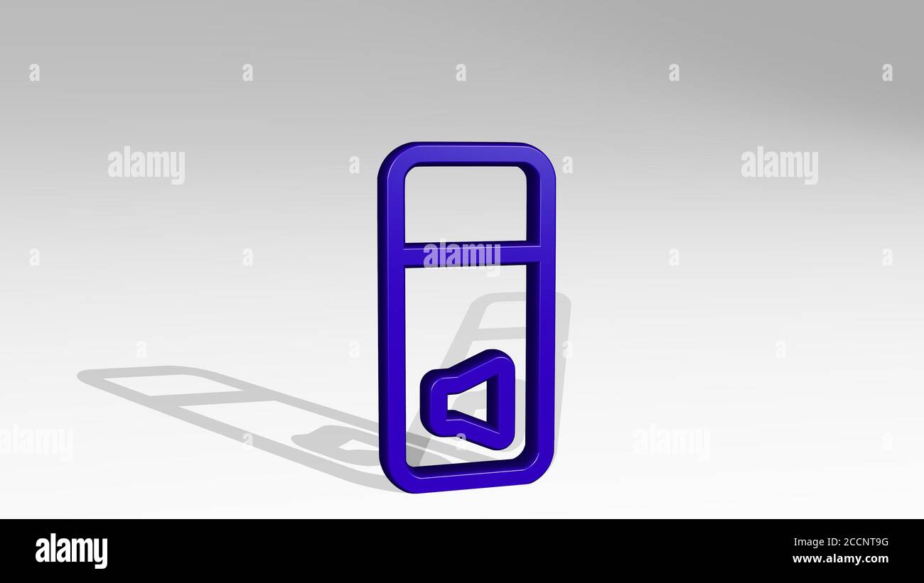 settings sound 3D icon casting shadow, 3D illustration Stock Photo - Alamy