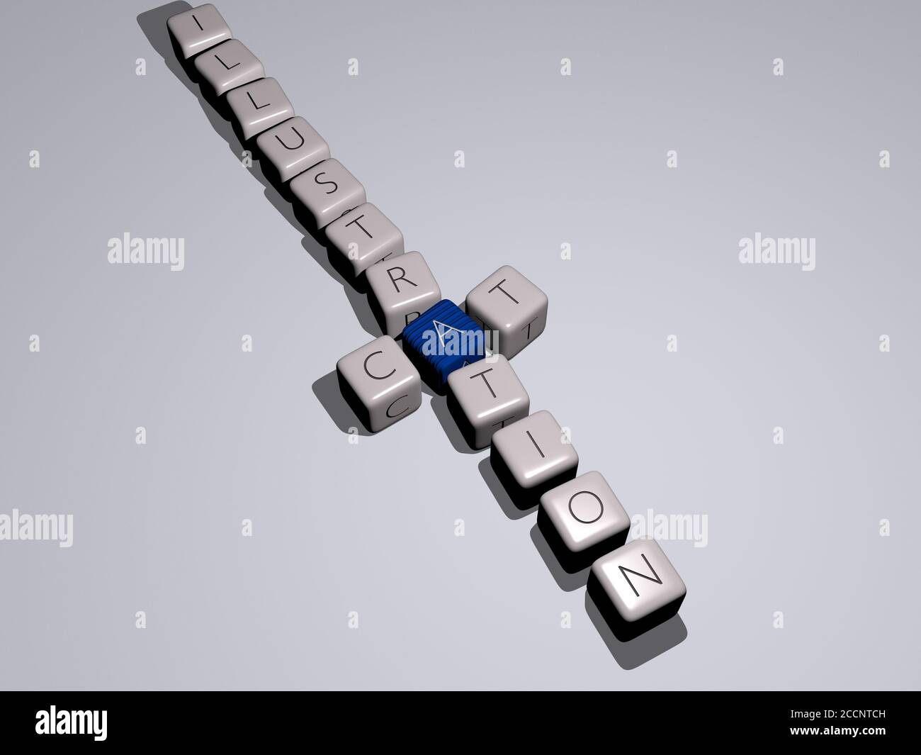 Cat Illustration Crossword By Cubic Dice Letters 3d Illustration Stock