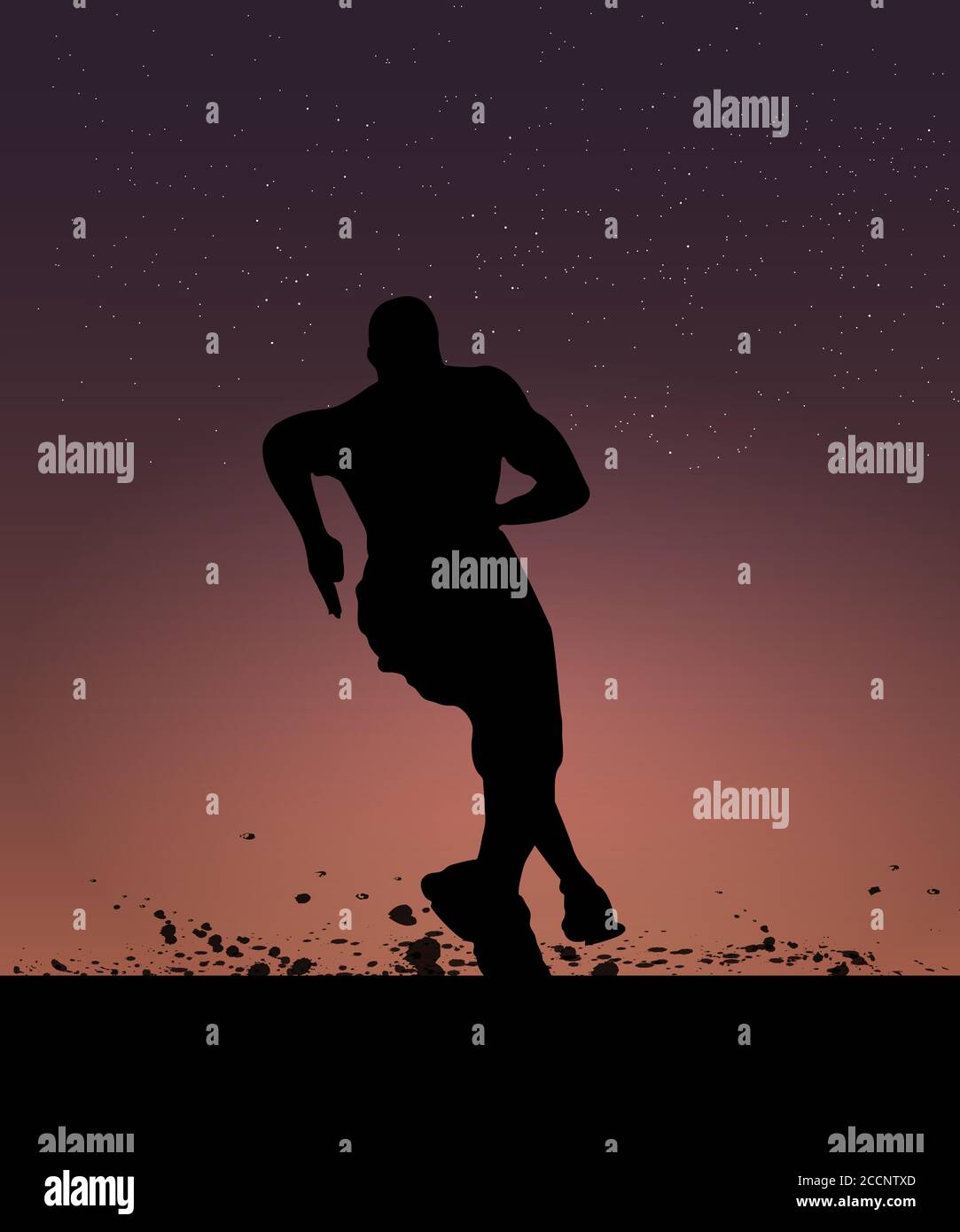 Man running on nature Stock Vector Images - Alamy