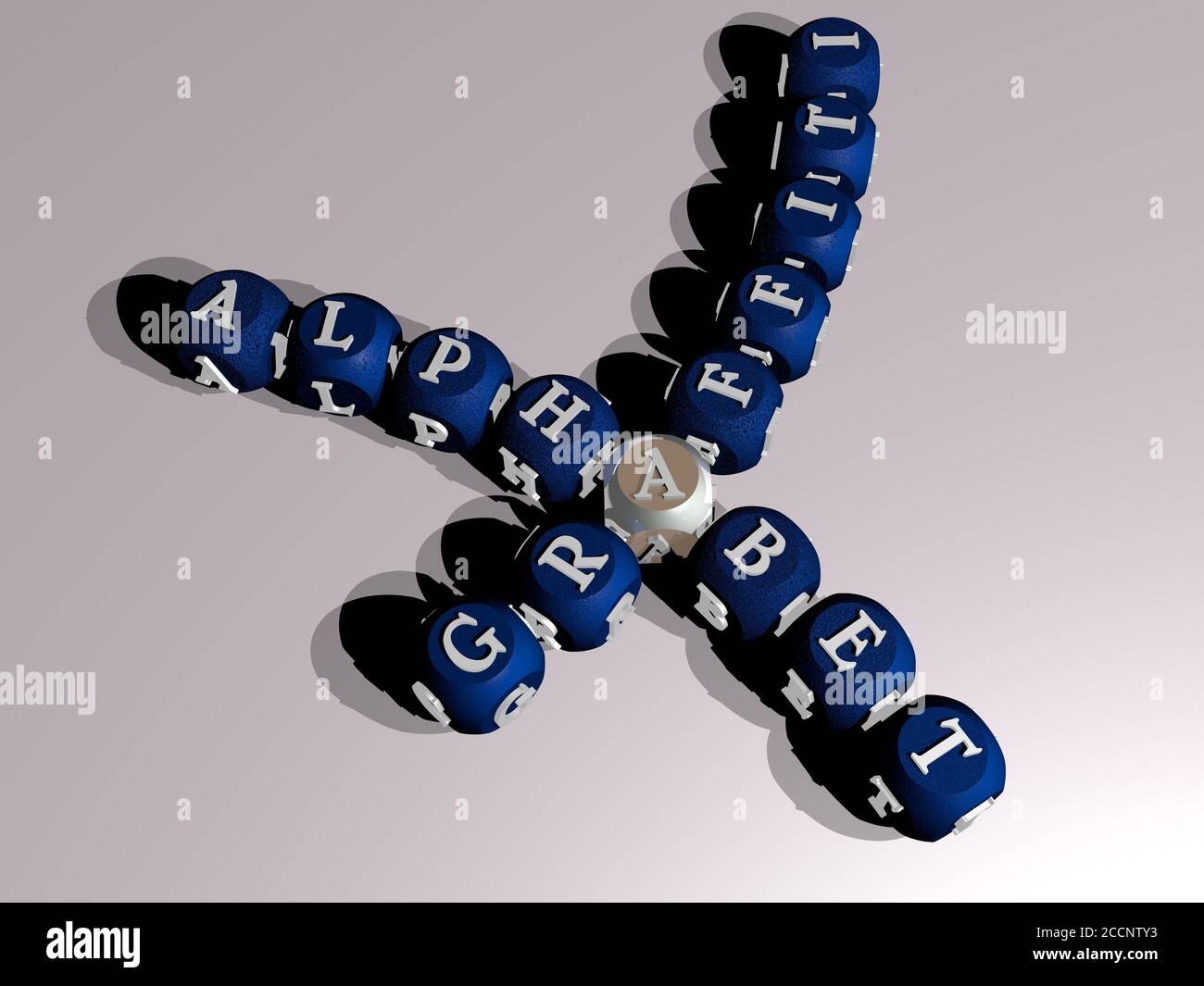 graffiti alphabet combined by dice letters and color crossing for the ...