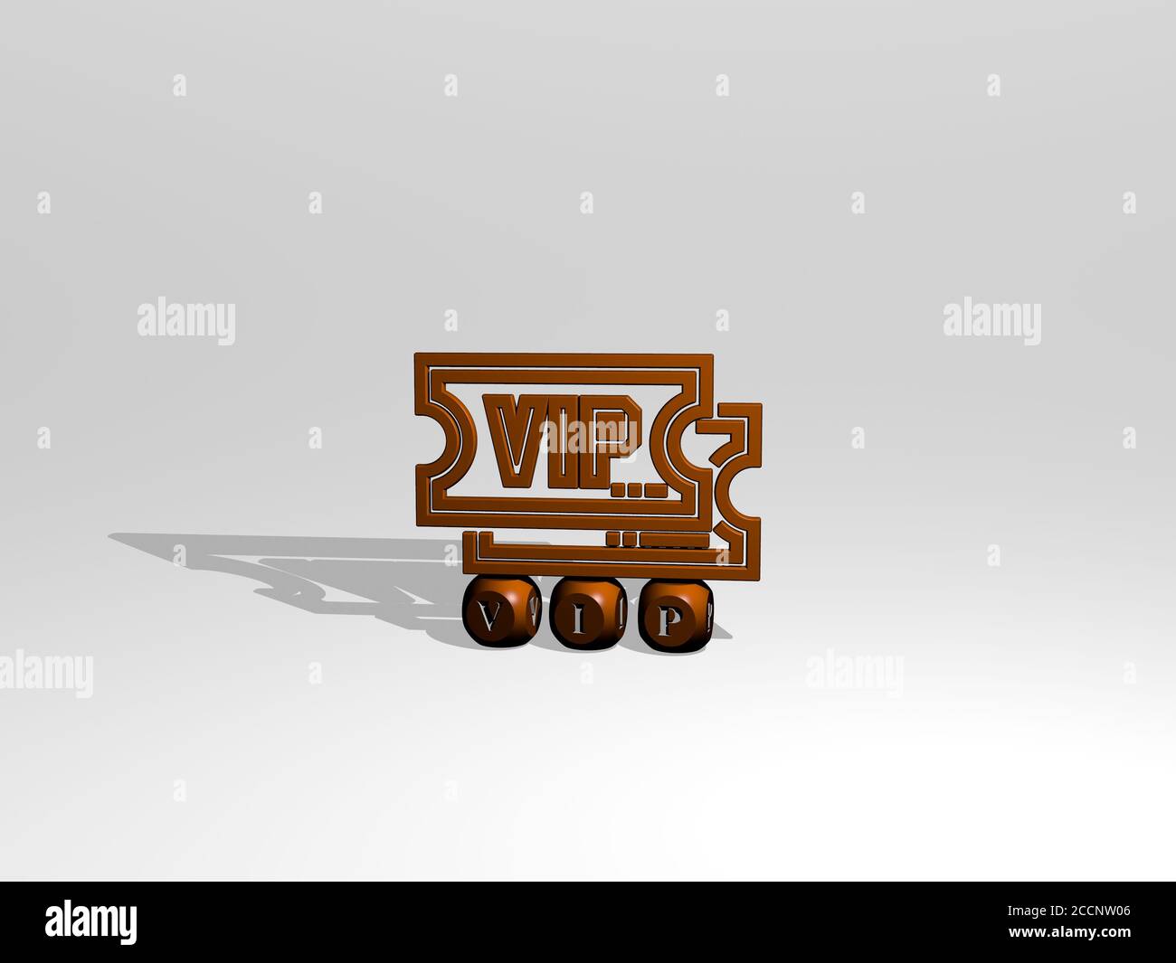 vip 3D icon over cubic letters, 3D illustration Stock Photo - Alamy