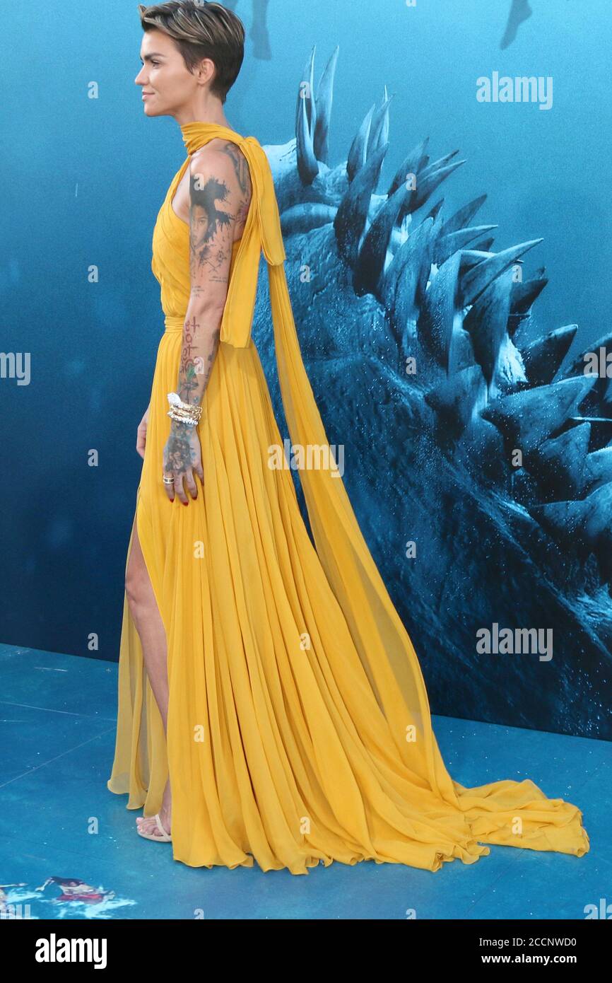 LOS ANGELES - AUG 6: Ruby Rose at the The Meg Premiere on the TCL ...