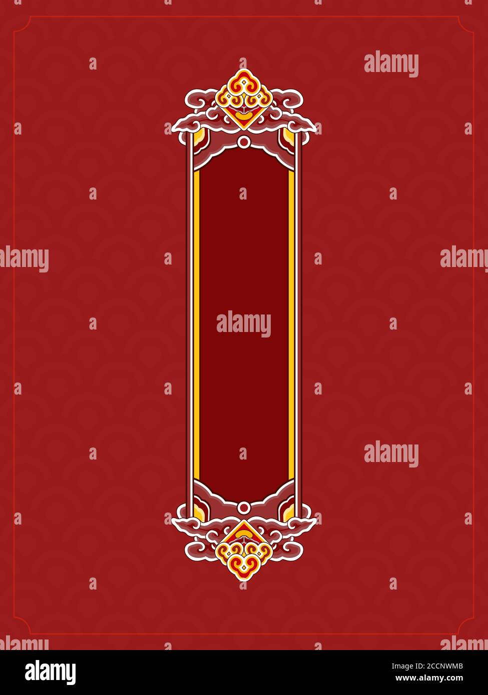 Traditional Chinese Greeting Card Template, Cloud Texture Stock Vector ...