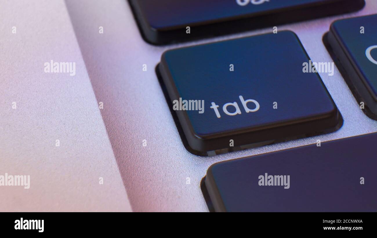 Close up the keys on the laptop keyboard Stock Photo - Alamy