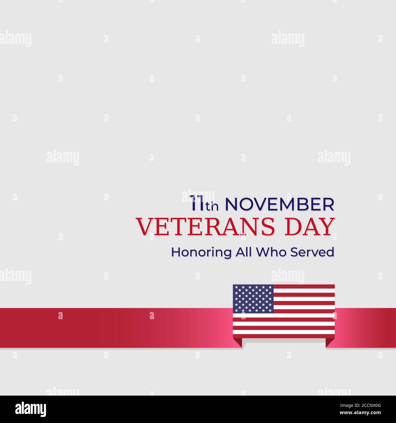 Happy veterans day banner. US national day november 11. American flag ...