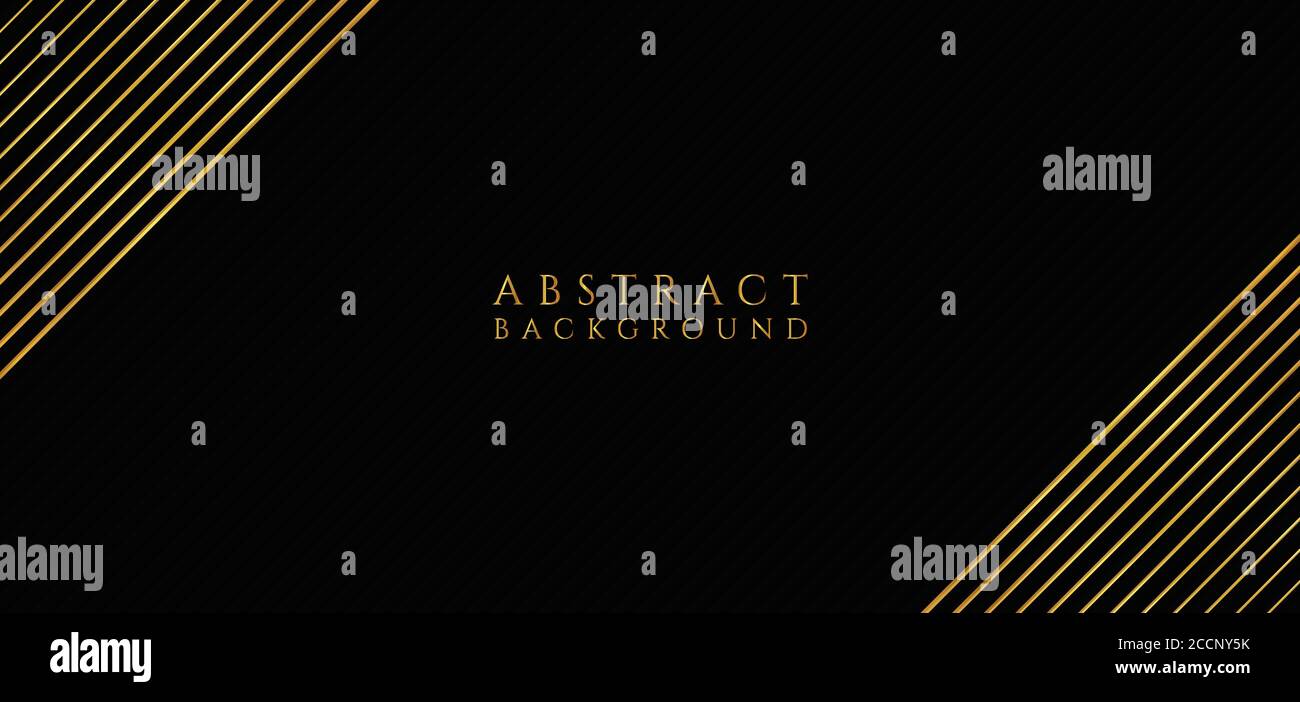 Luxury gold overlap background black color line frame corner. vector ...