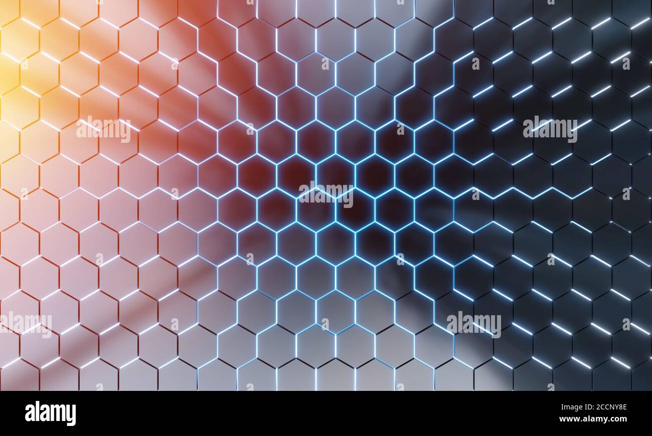 Hexagon pattern orange hi-res stock photography and images - Alamy