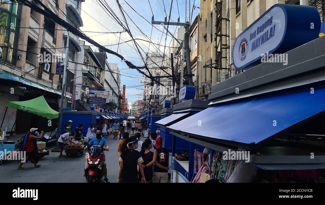 Manila, Philippines. 23rd Aug, 2020. New market stalls in Divisoria ...