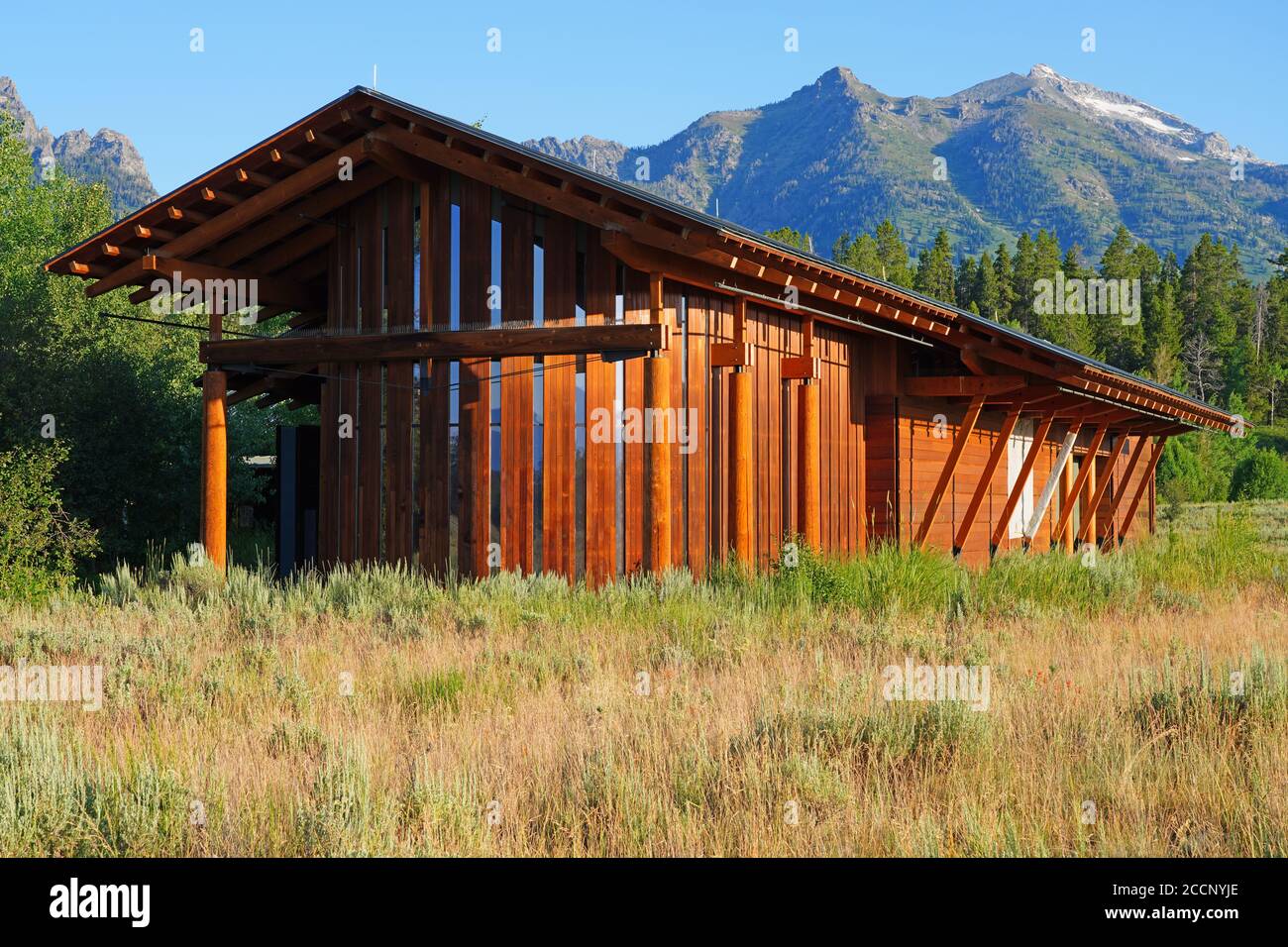 JACKSON HOLE, WY –2 AUG 2020- View of the Laurance S. Rockefeller ...