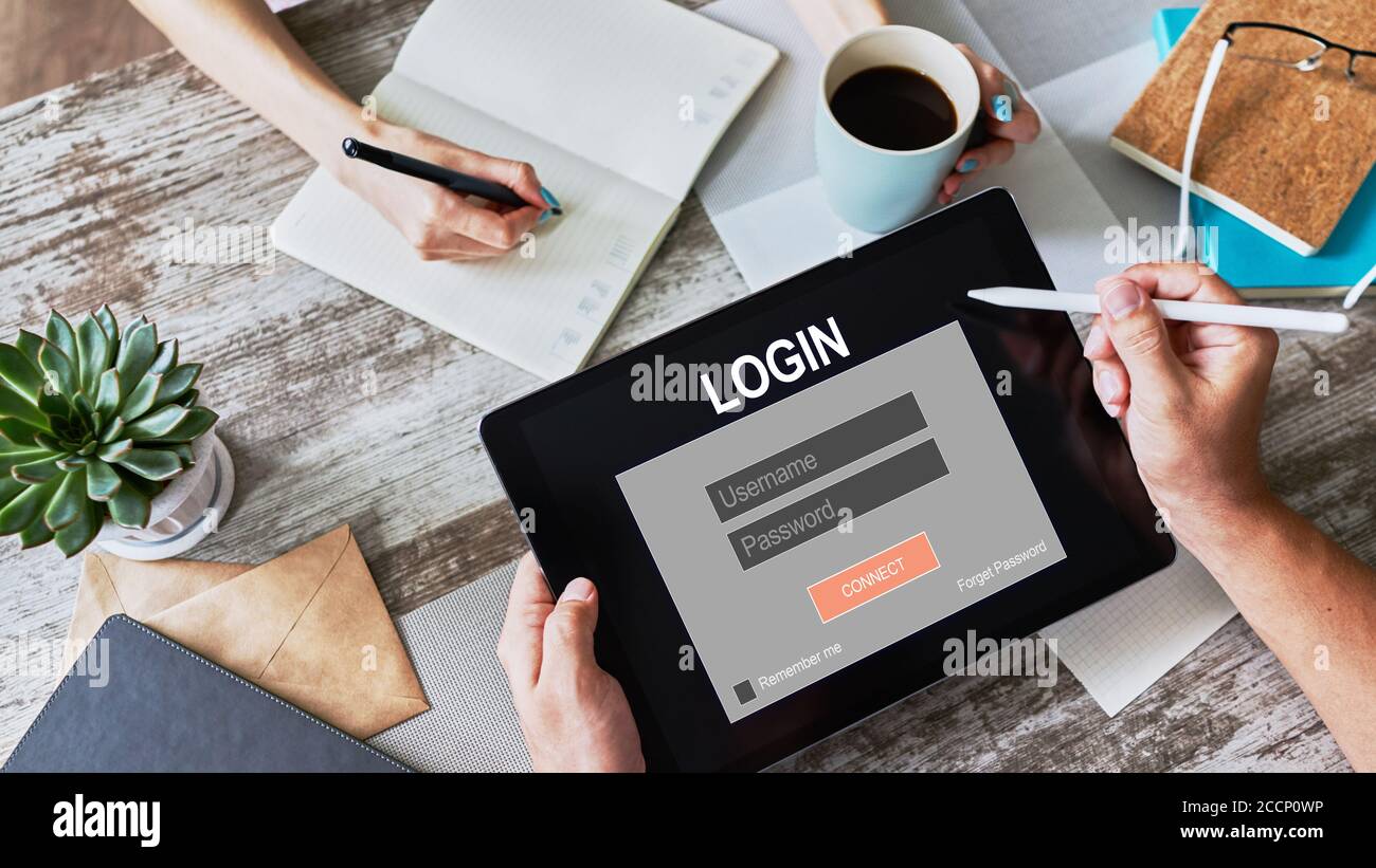 Access Window Enter Login And Password Cyber Protection Information
