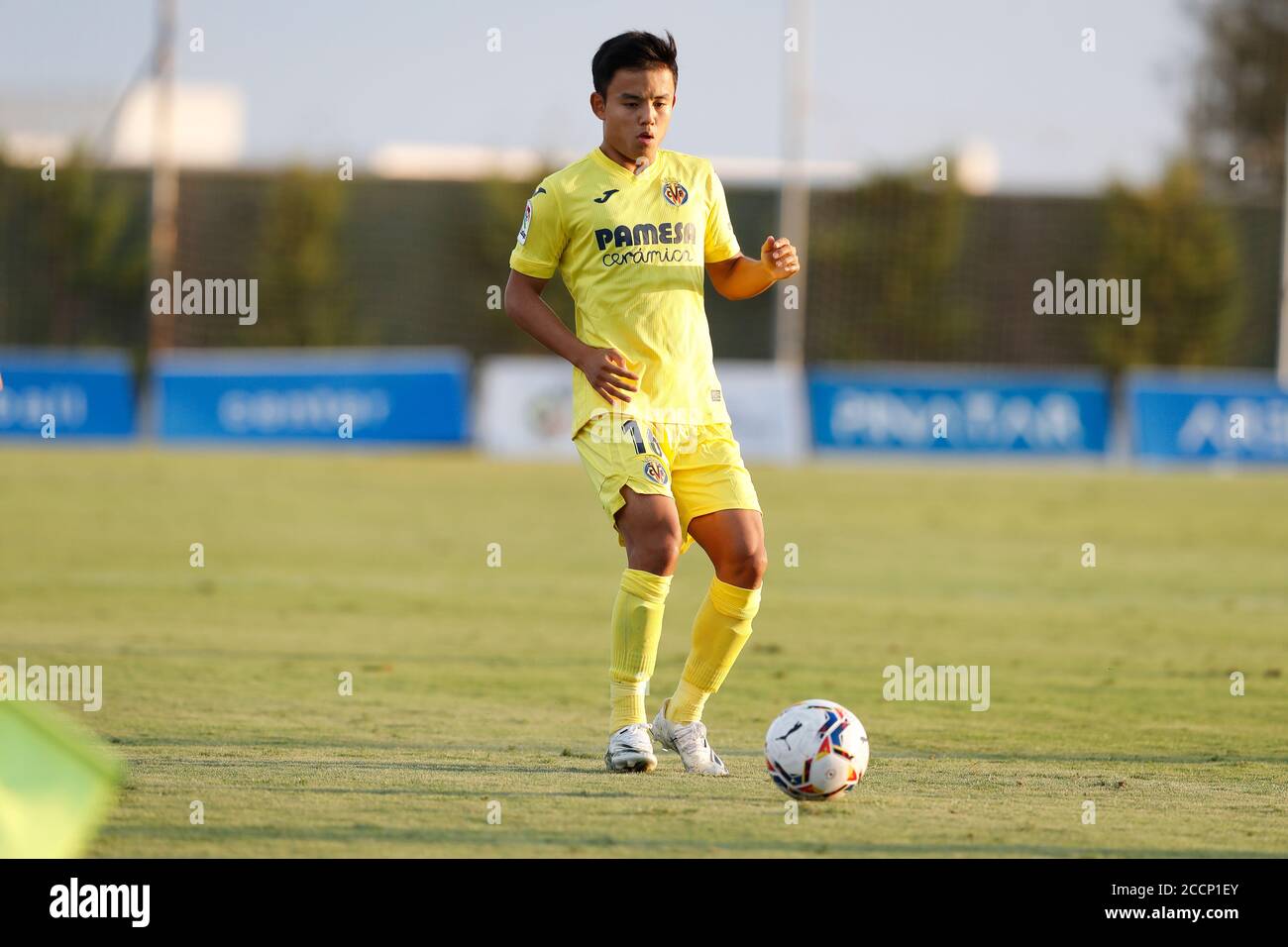 San Pedro del Pinatar, Spain. 23rd Aug, 2020. Takefusa Kubo (Villarreal ...
