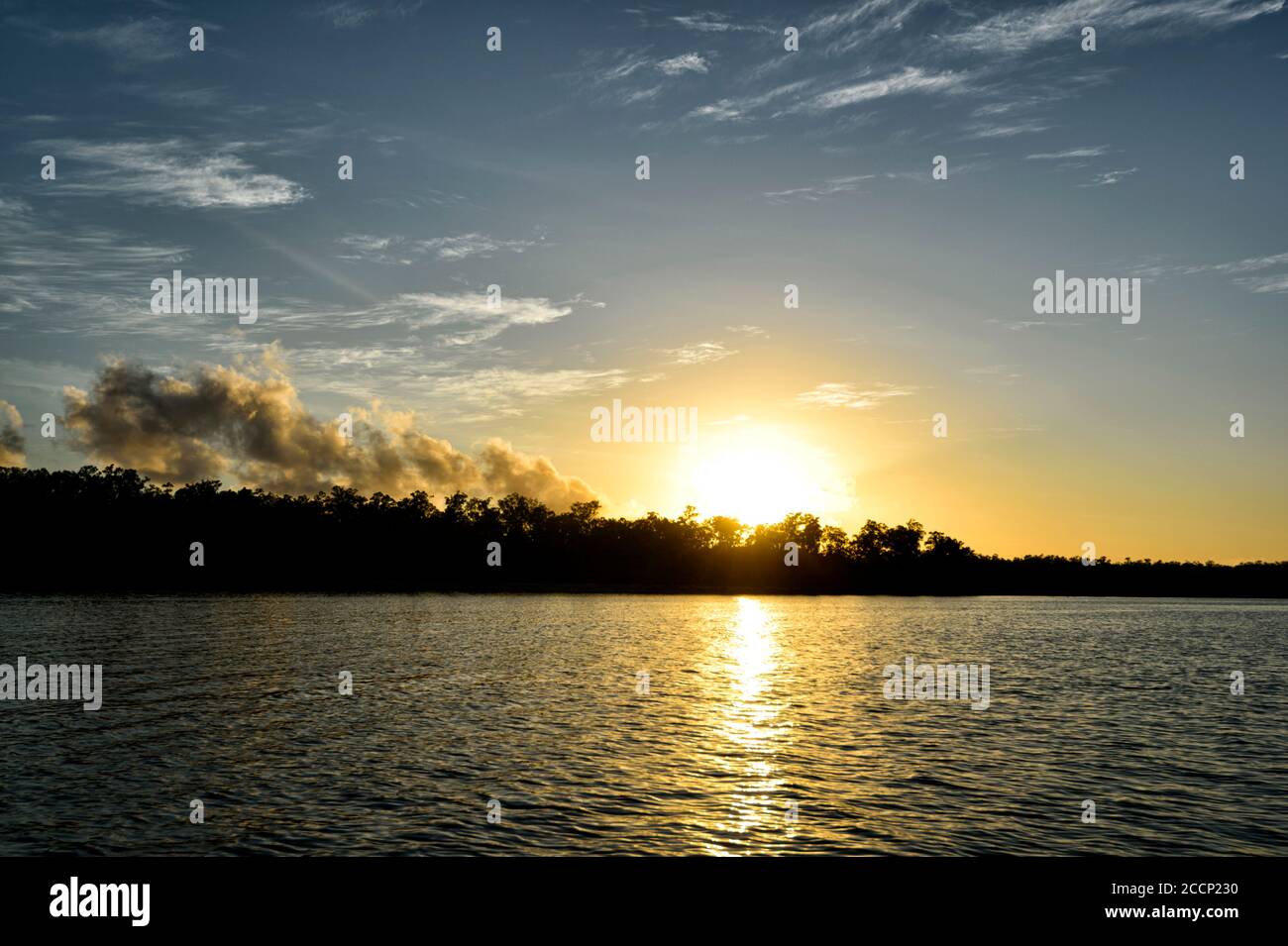 Atmospheric sunrise in Garig Gunak Barlu National Park, Cobourg ...