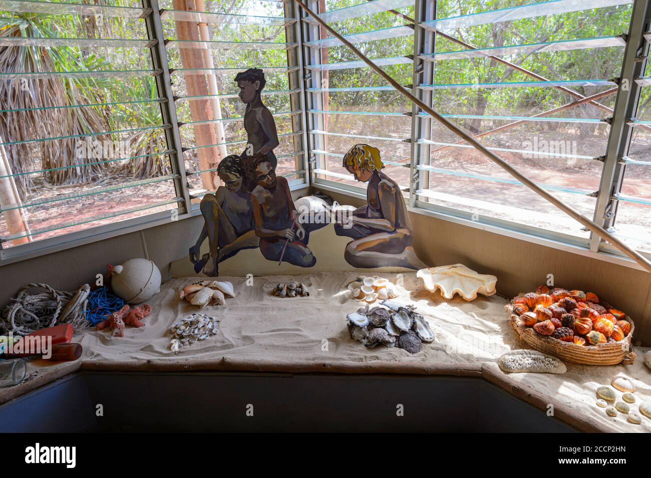 Display at the Black Point Cultural Centre, Garig Gunak Barlu National ...