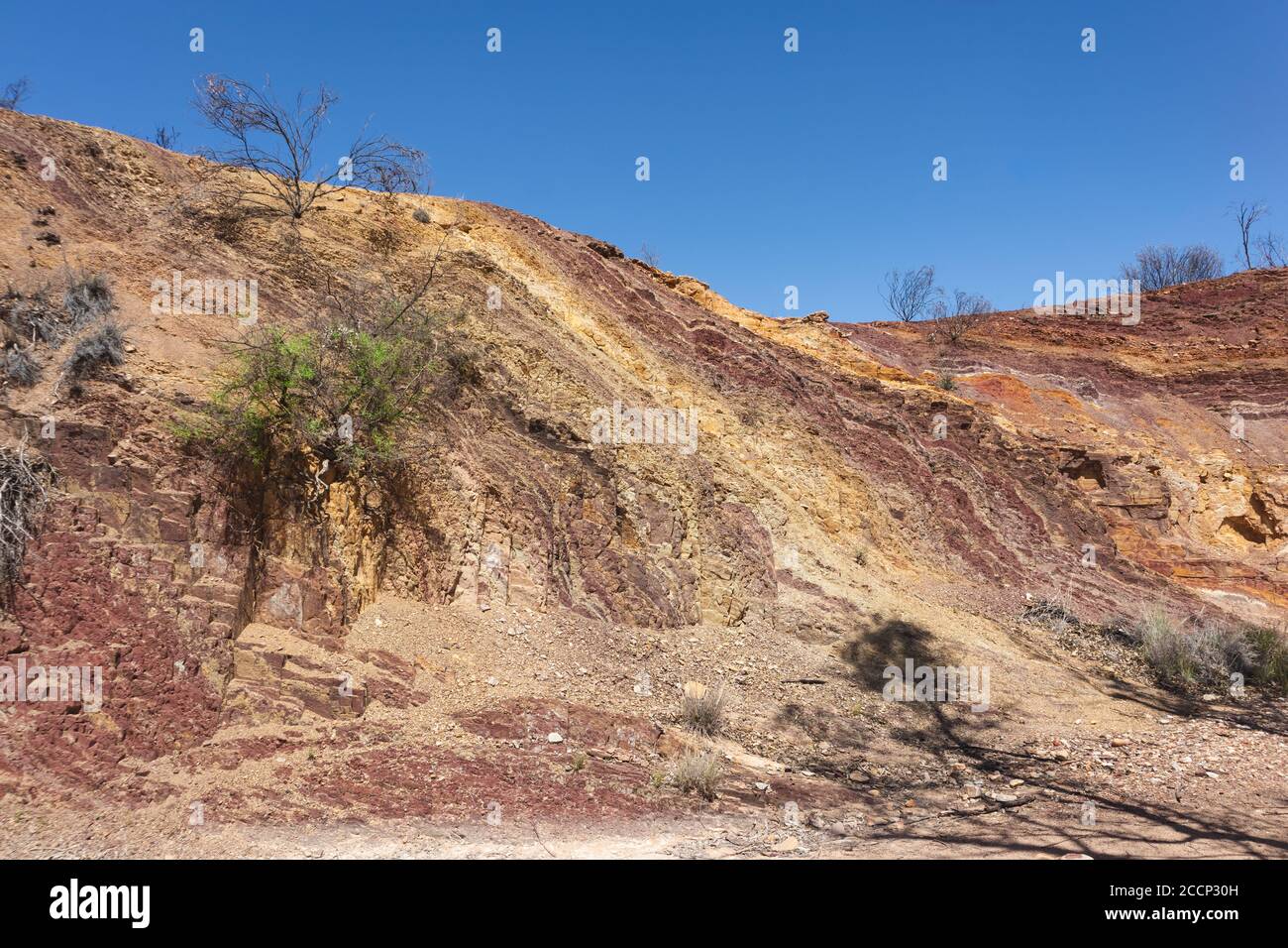 Ochre mine, used by aboriginal Australian as raw material for paintings ...