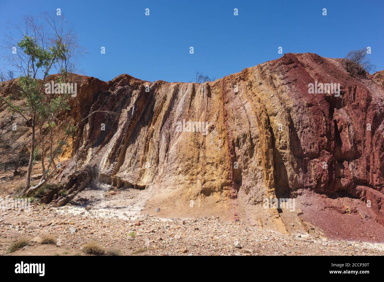 Ochre mine, used by aboriginal Australian as raw material for paintings ...