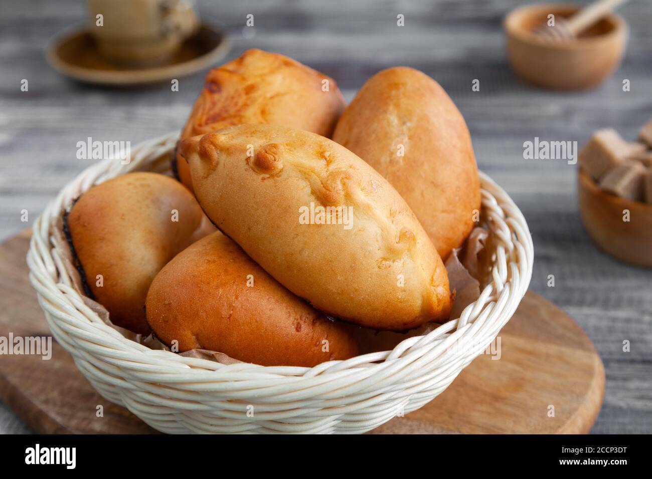 Yummy baked patties in hi-res stock photography and images - Alamy