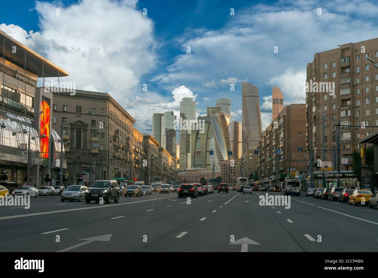 The Moscow international business center. Moscow City. Skyscrapers ...