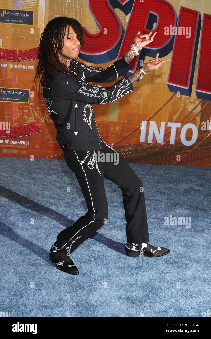 LOS ANGELES - DEC 1: Swae Lee at the Spider-Man: Into the Spider-Verse ...