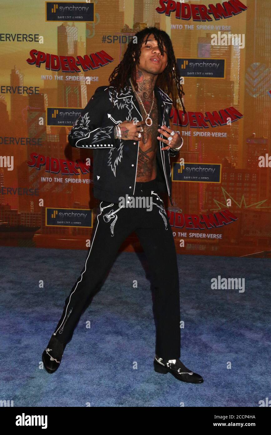 LOS ANGELES - DEC 1: Swae Lee at the Spider-Man: Into the Spider-Verse ...