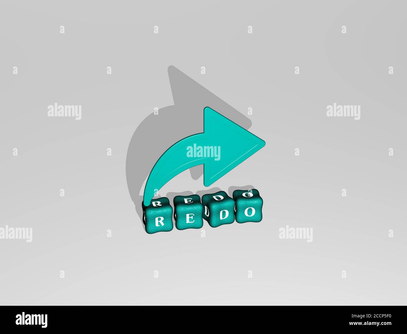 redo 3D icon on cubic text, 3D illustration Stock Photo - Alamy