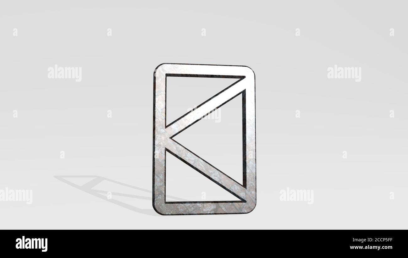 ROAD SIGN LEFT ARROW 3D icon standing on the floor, 3D illustration ...
