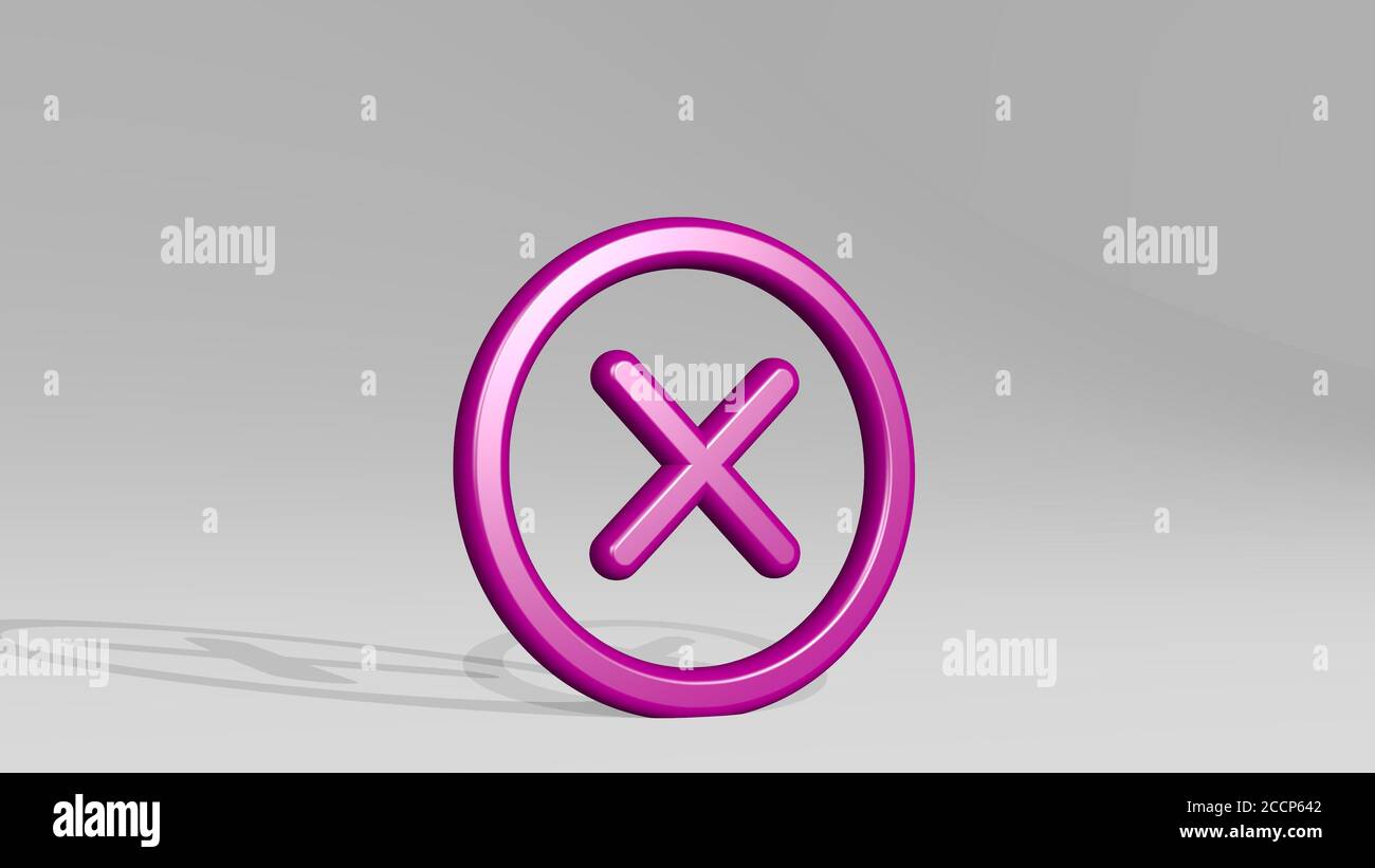 REMOVE CIRCLE 3D icon casting shadow, 3D illustration Stock Photo - Alamy