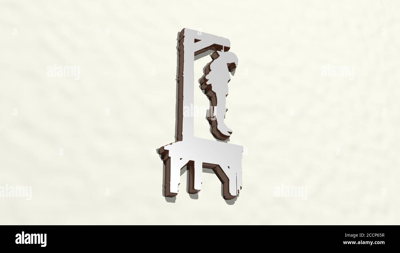 HANGED MAN 3D drawing icon, 3D illustration Stock Photo - Alamy