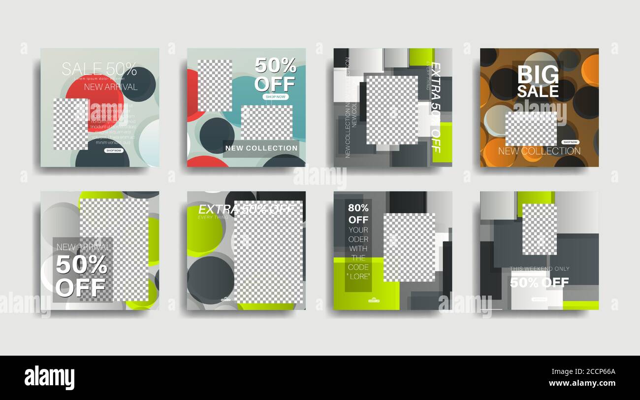 Modern promotion square web banner for social media . vector design ...