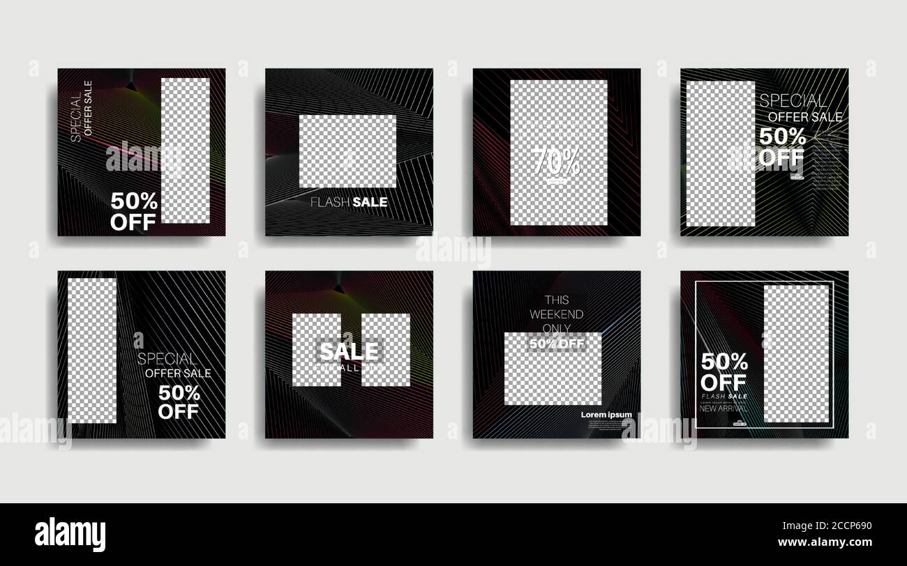 Modern promotion square web banner for social media . vector design ...