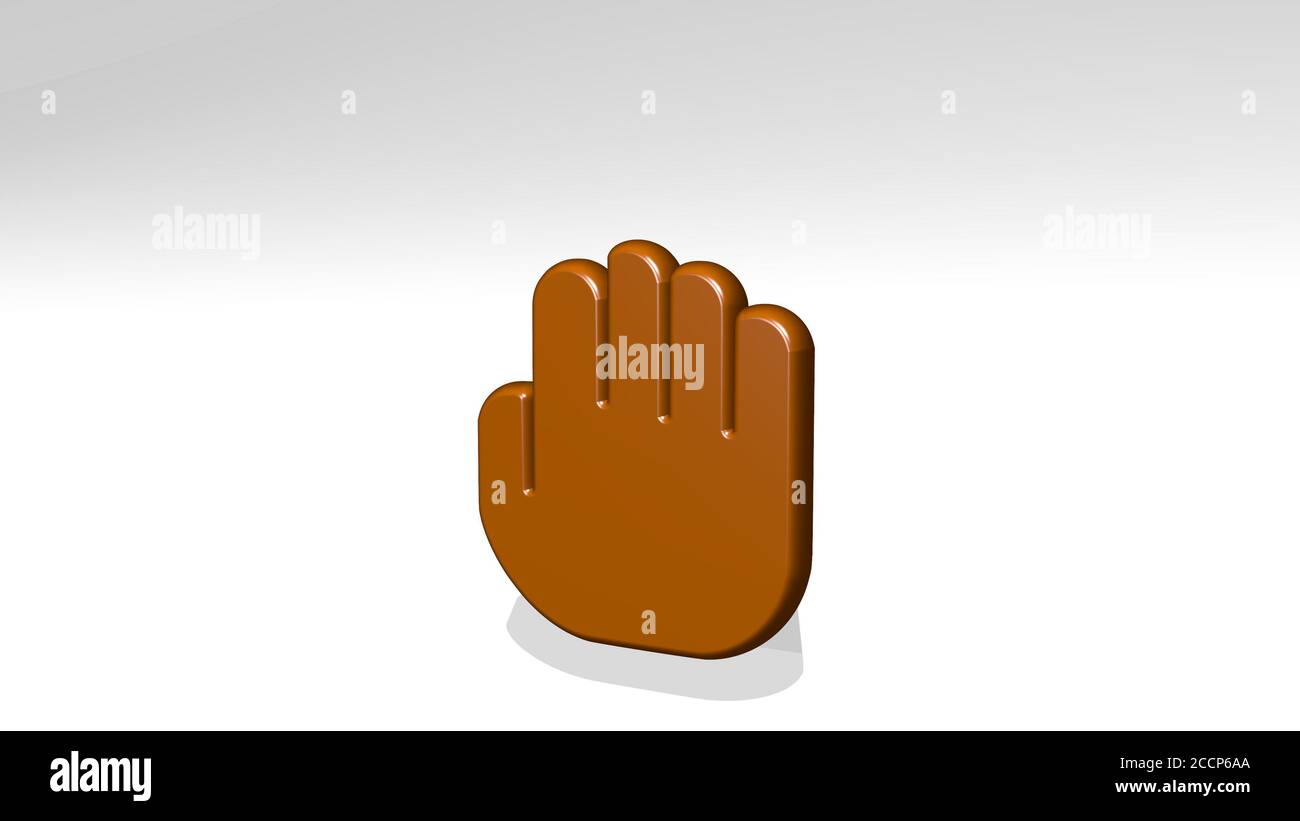 HAND DRAG 3D icon casting shadow, 3D illustration Stock Photo - Alamy