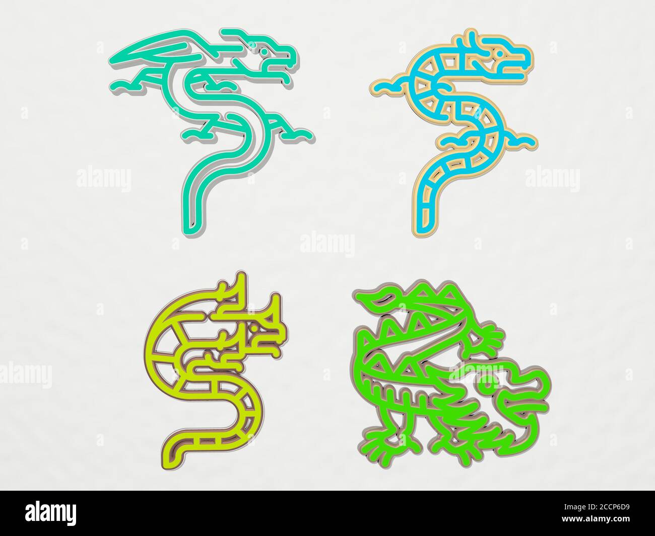 Dragon icons hi-res stock photography and images - Alamy