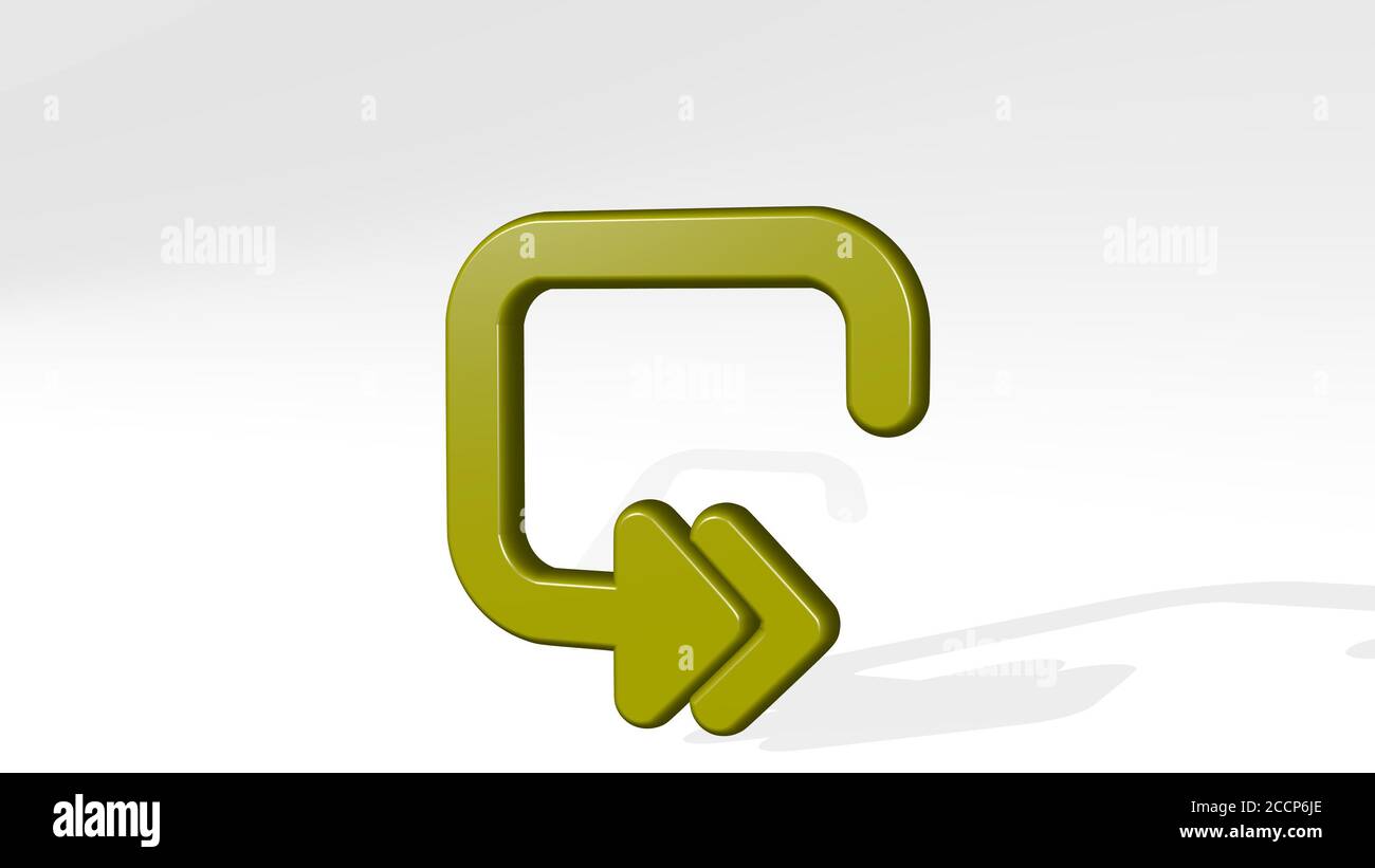 button loop forward 3D icon casting shadow, 3D illustration Stock Photo ...
