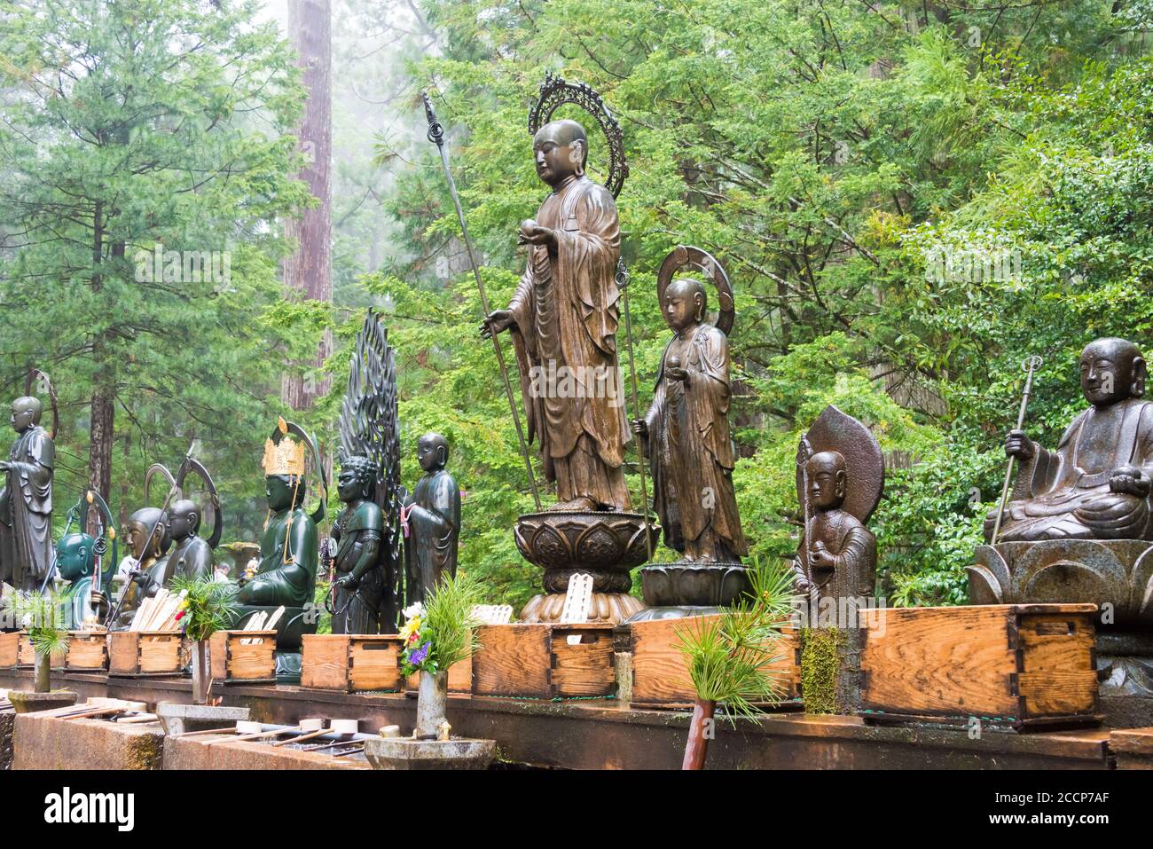 Wakayama, Japan - Jizo Statues at Okunoin Cemetery in Koya, Wakayama ...