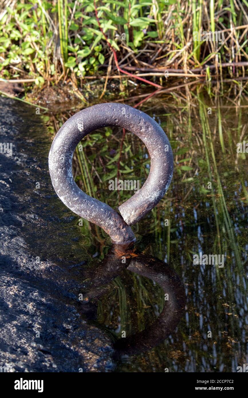 Mooring ring on shore hi-res stock photography and images - Alamy