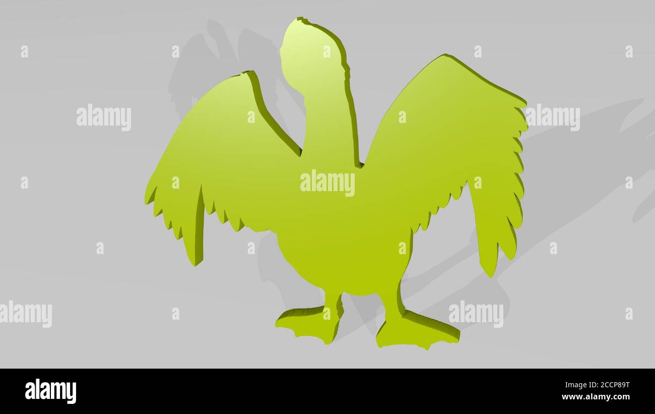 GOOSE 3D icon casting shadow, 3D illustration Stock Photo - Alamy