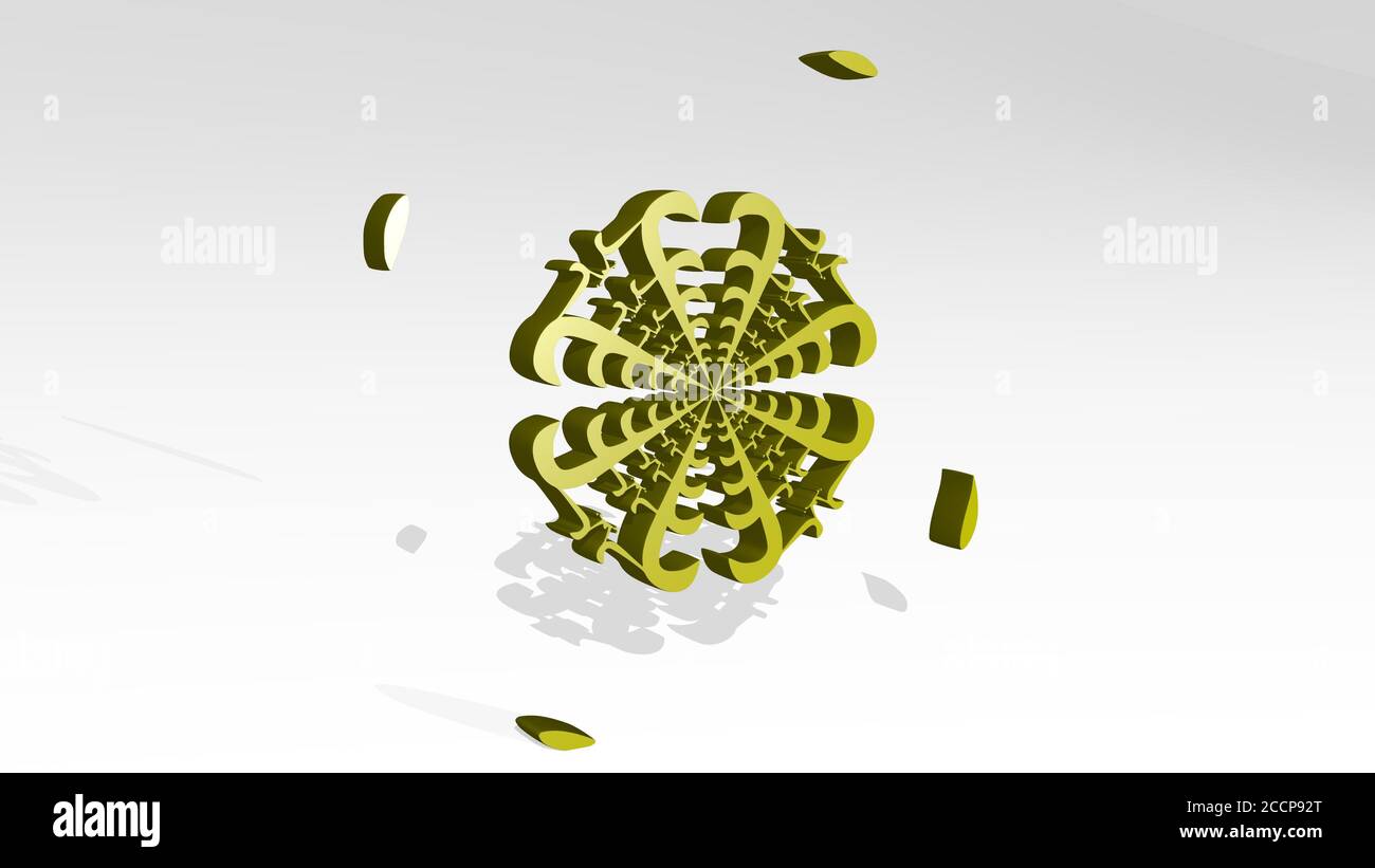 SYMMETRICAL PATTERN 3D icon casting shadow, 3D illustration Stock Photo ...