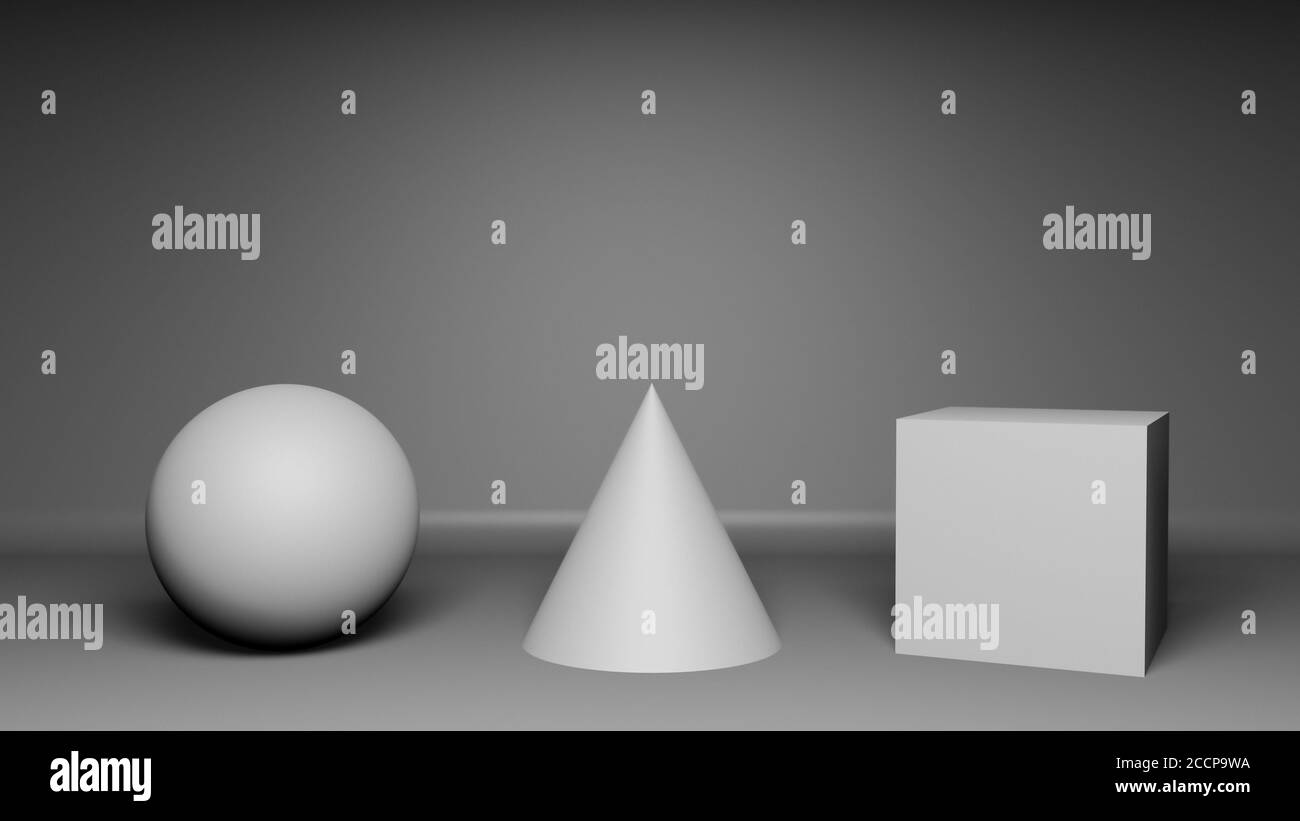 Cone 3d Black and White Stock Photos & Images - Alamy