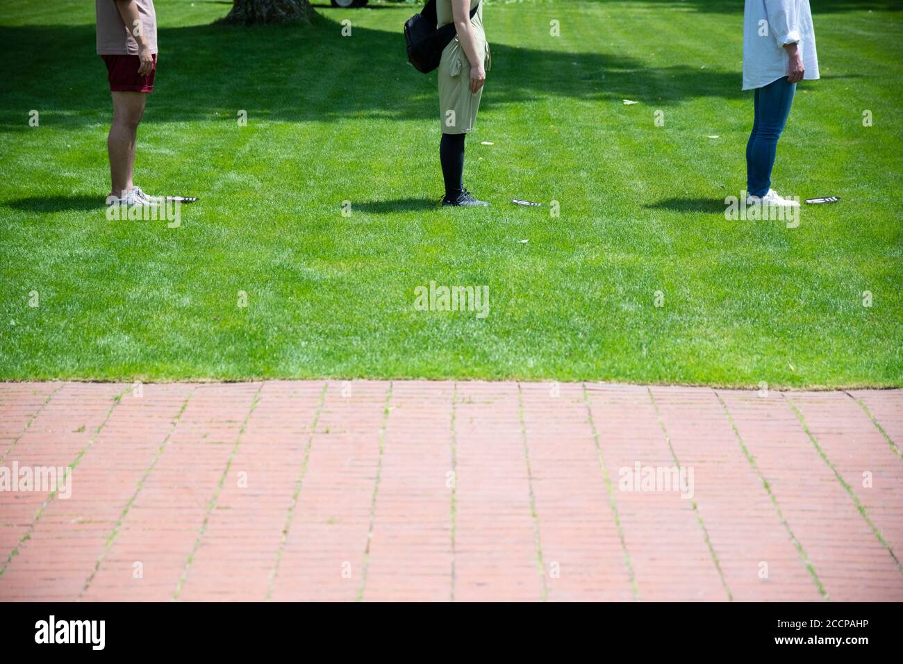 Man and Woman Keeping Social Distance Stock Photo - Alamy