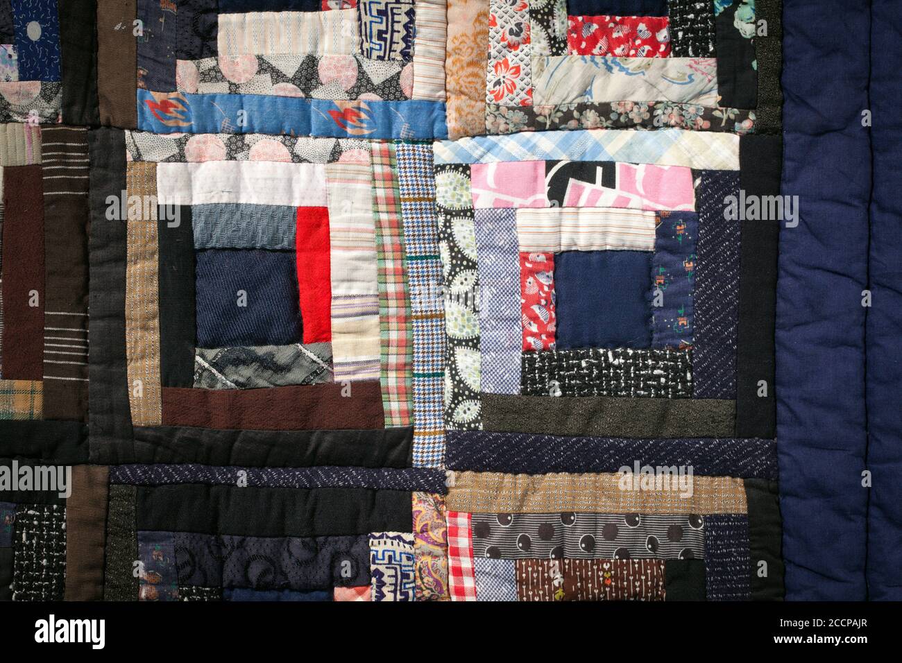 Colorful quilt, cover in close up. Rectangular, oblong texture, pattern ...