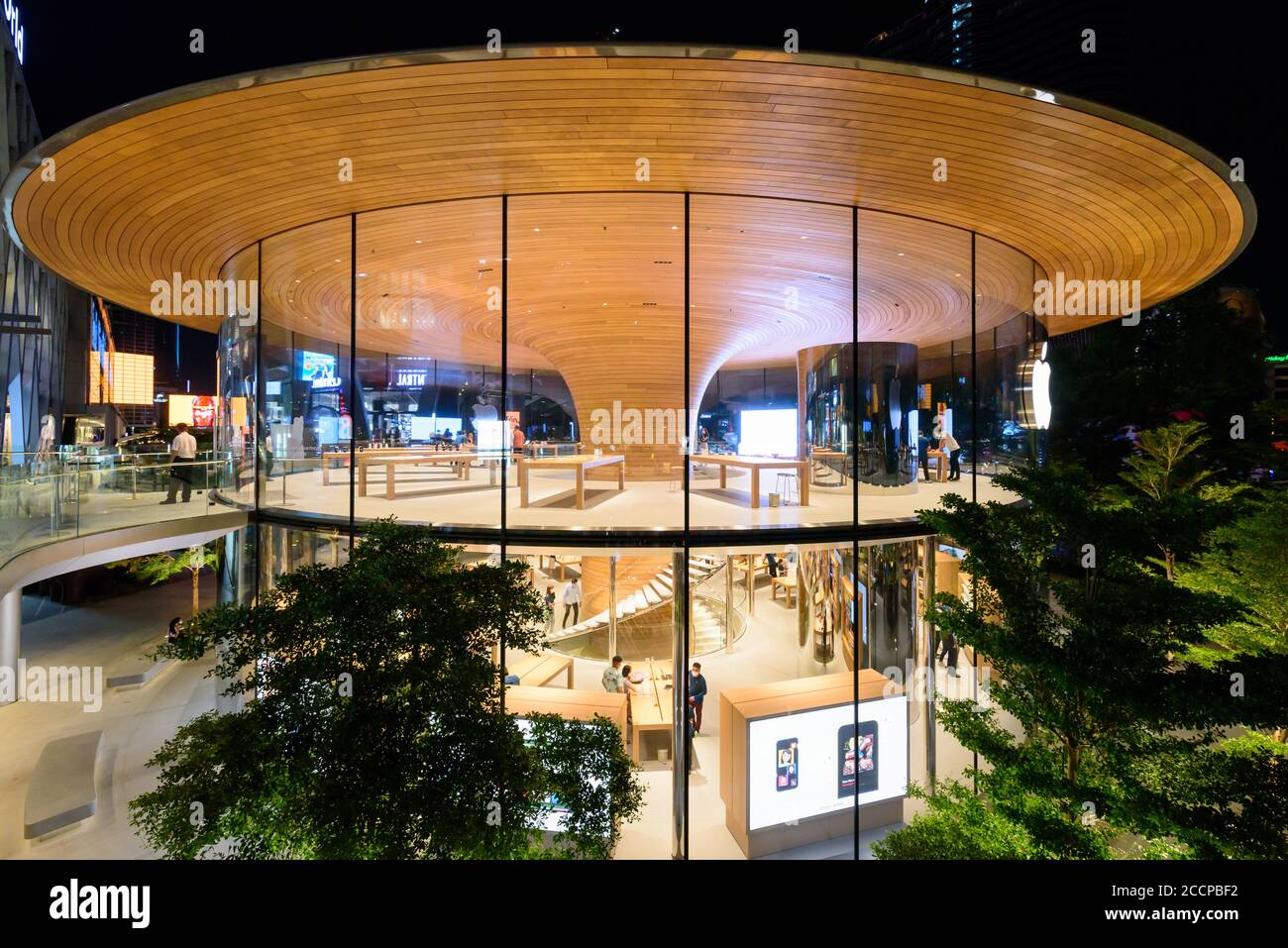 Bangkok , Thailand - 19 August, 2020 : apple store shop front side of ...