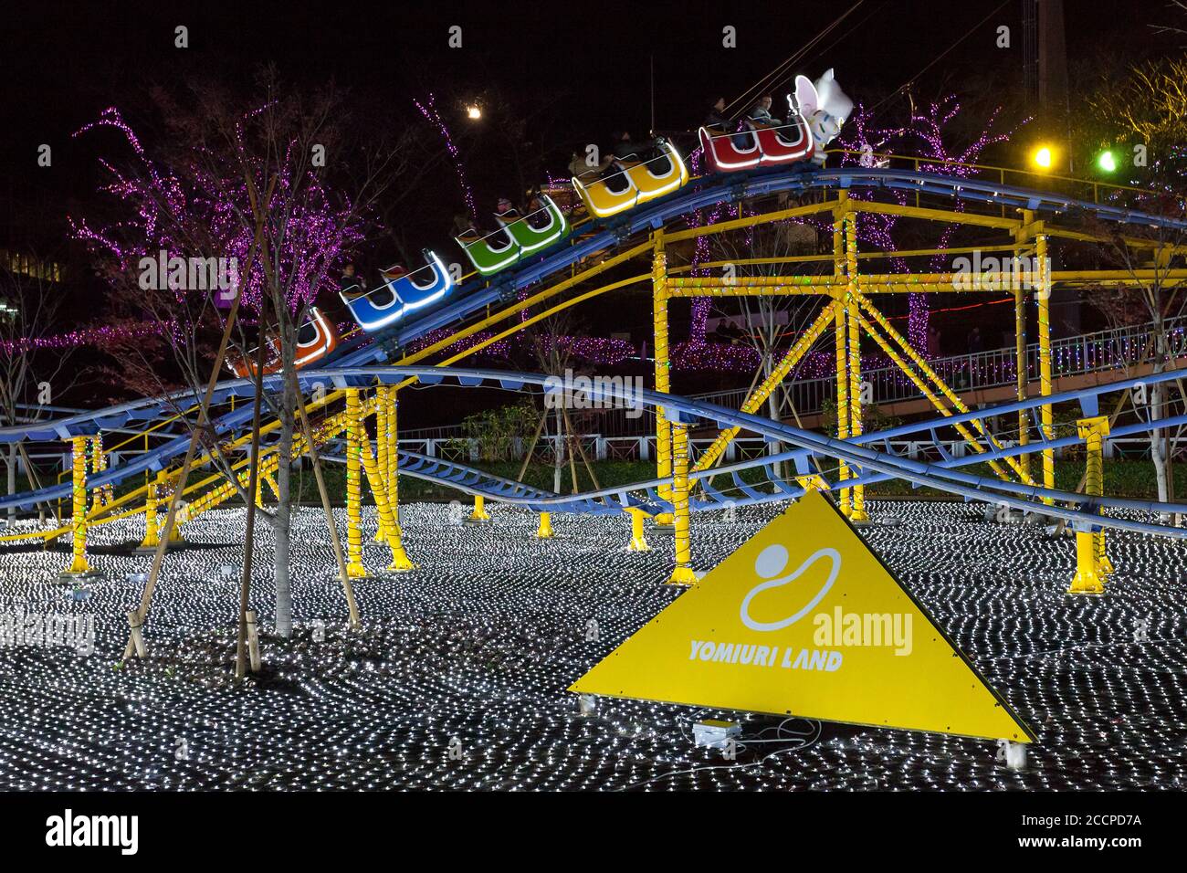 Illuminated roller coasters hi-res stock photography and images - Alamy
