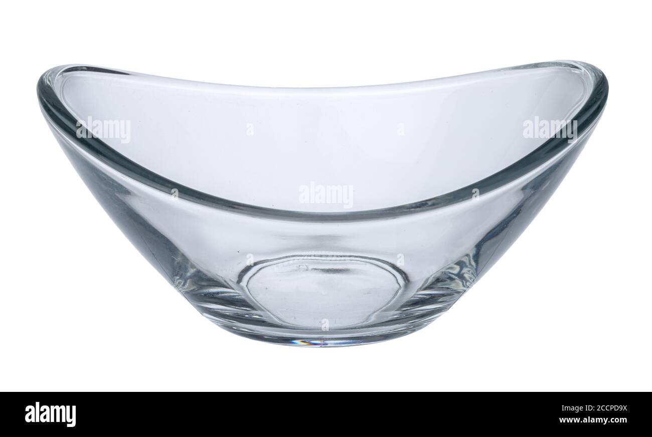 Empty glass bowl isolated on white background Stock Photo - Alamy