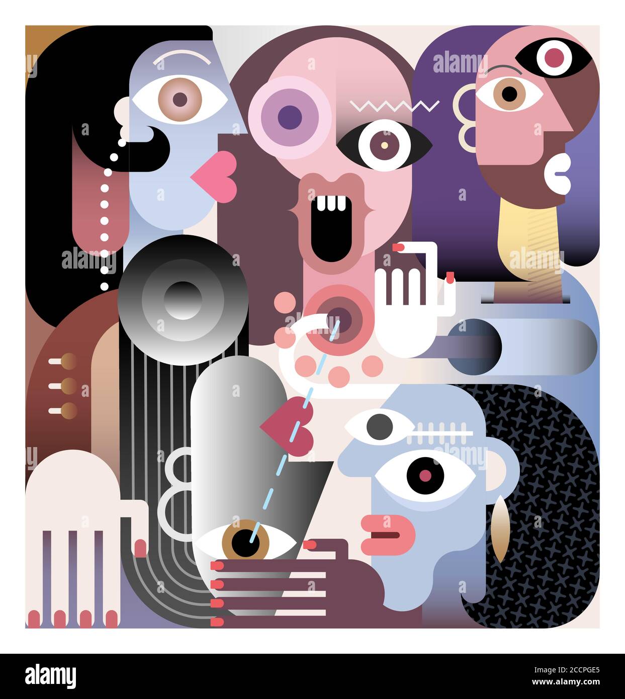 Very large family Stock Vector Images - Alamy