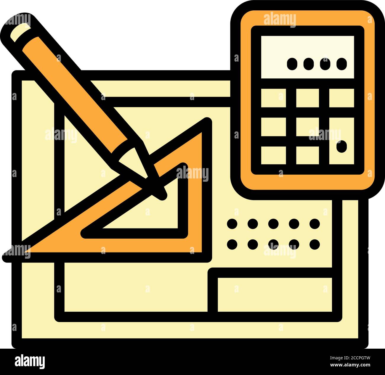 Architect equipment icon. Outline architect equipment vector icon for ...