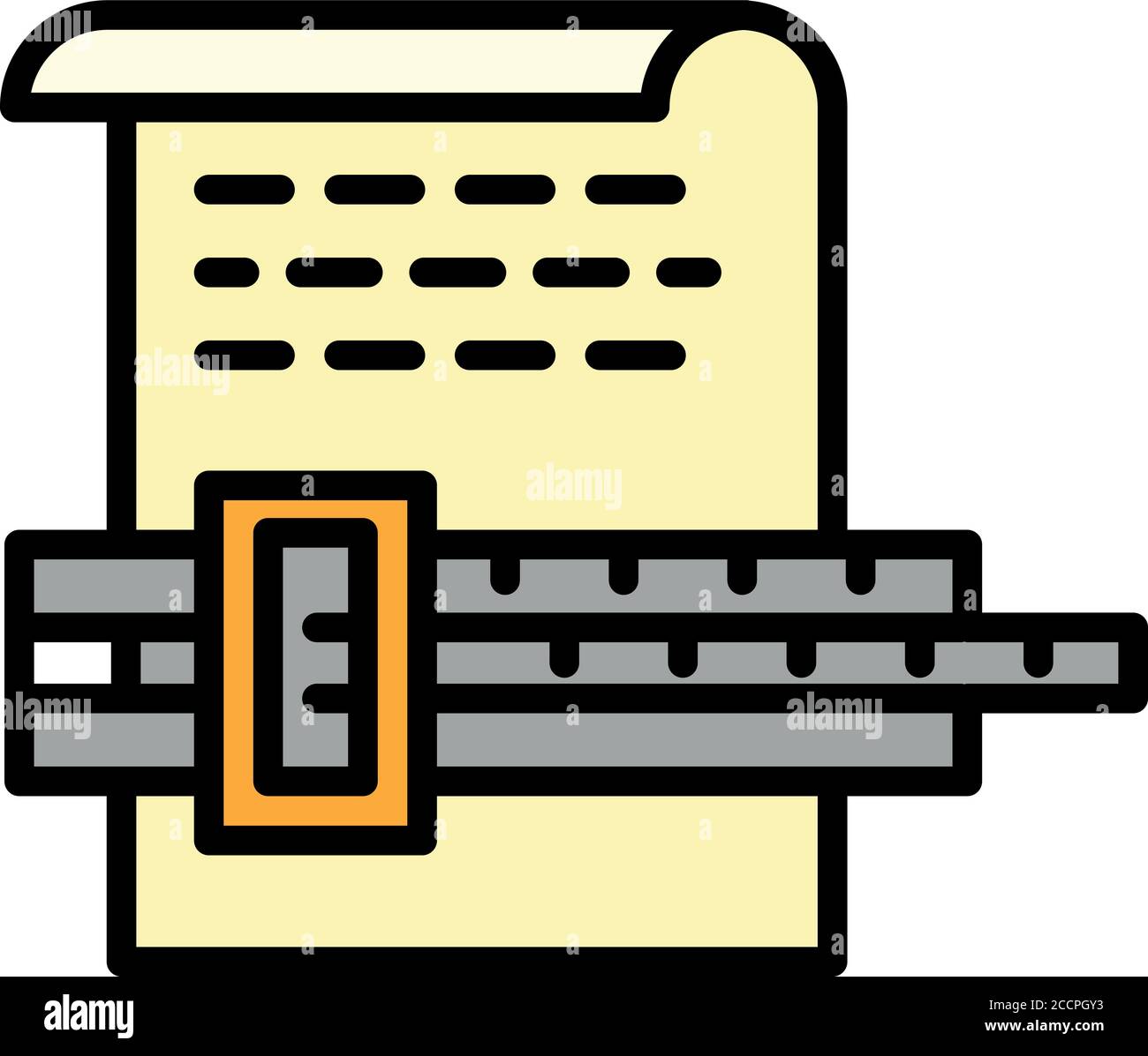 Architect paper project icon. Outline architect paper project vector ...
