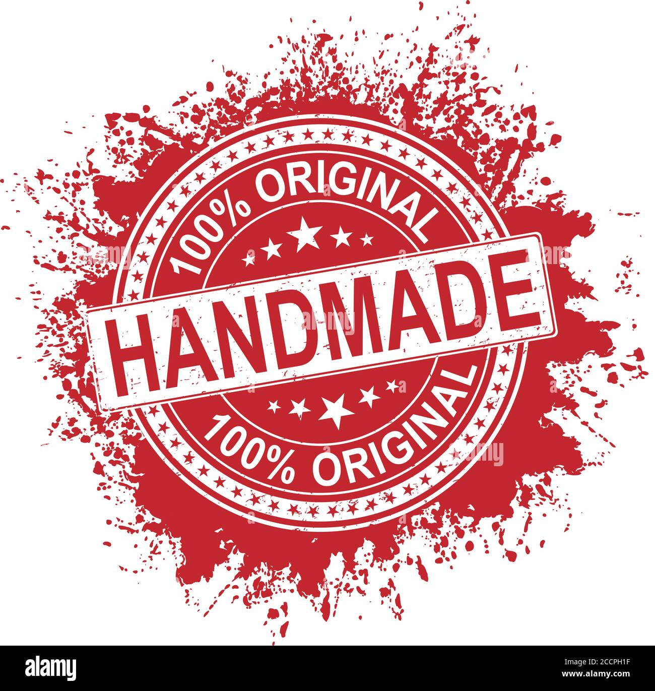 100 handmade label, made with love badge, vector illustration Stock ...