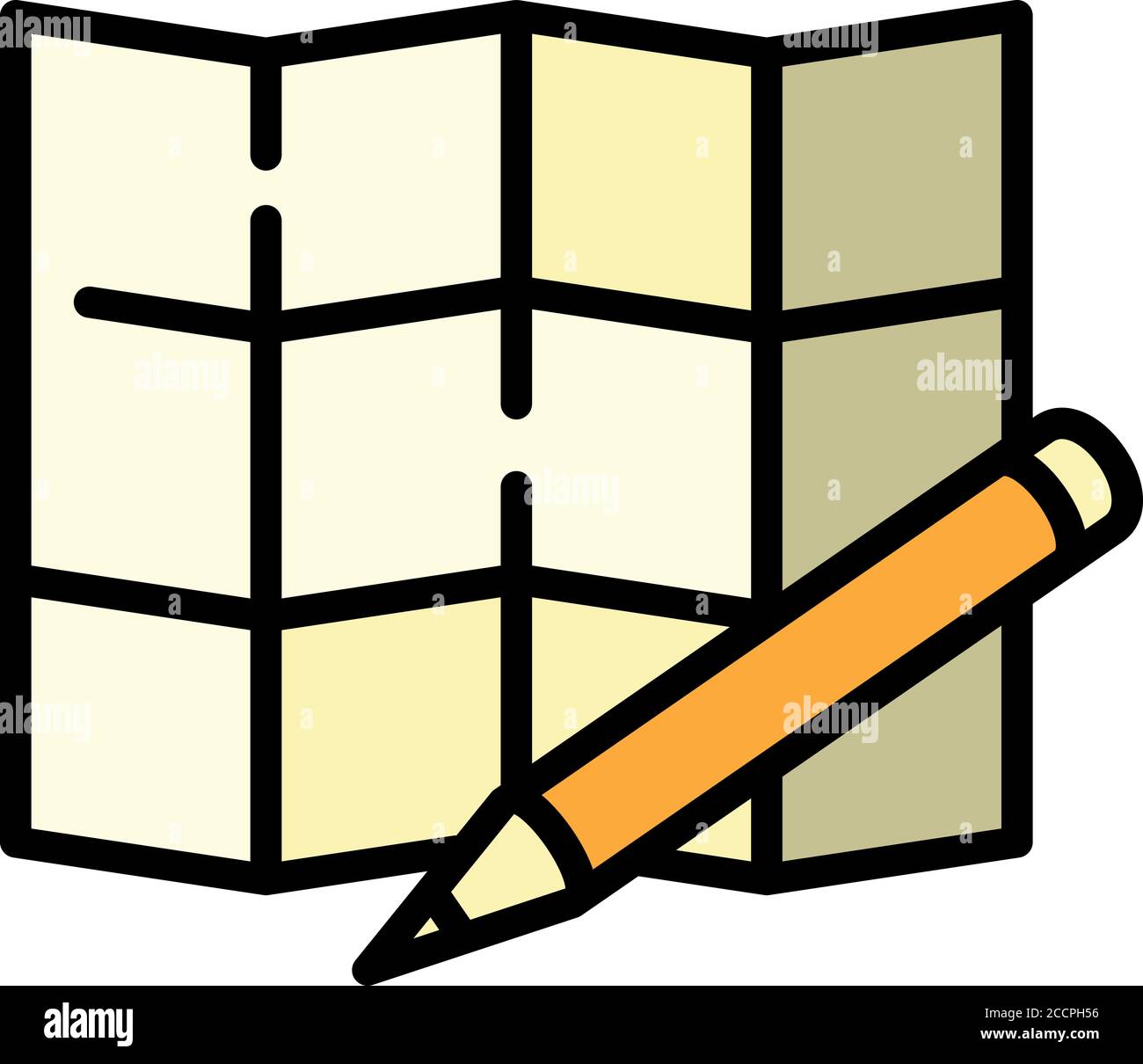 Architect square paper icon. Outline architect square paper vector icon ...