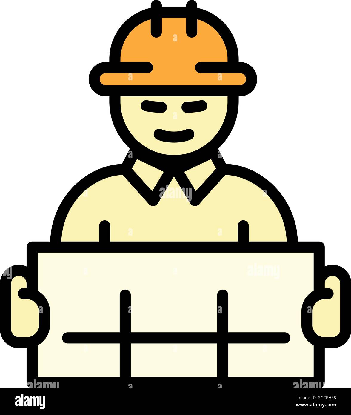 Working architect icon. Outline working architect vector icon for web ...