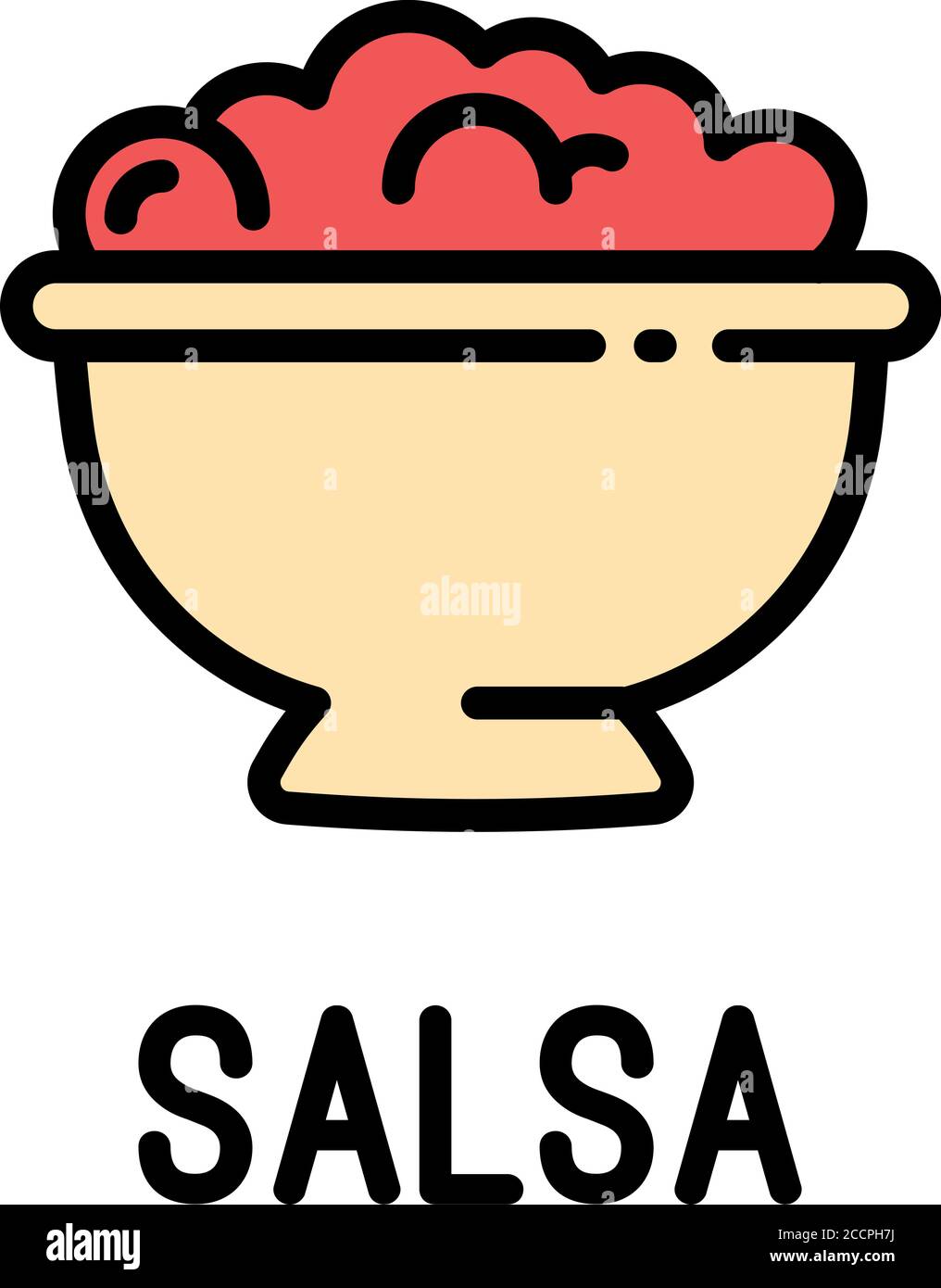 Salsa food icon. Outline salsa food vector icon for web design isolated ...