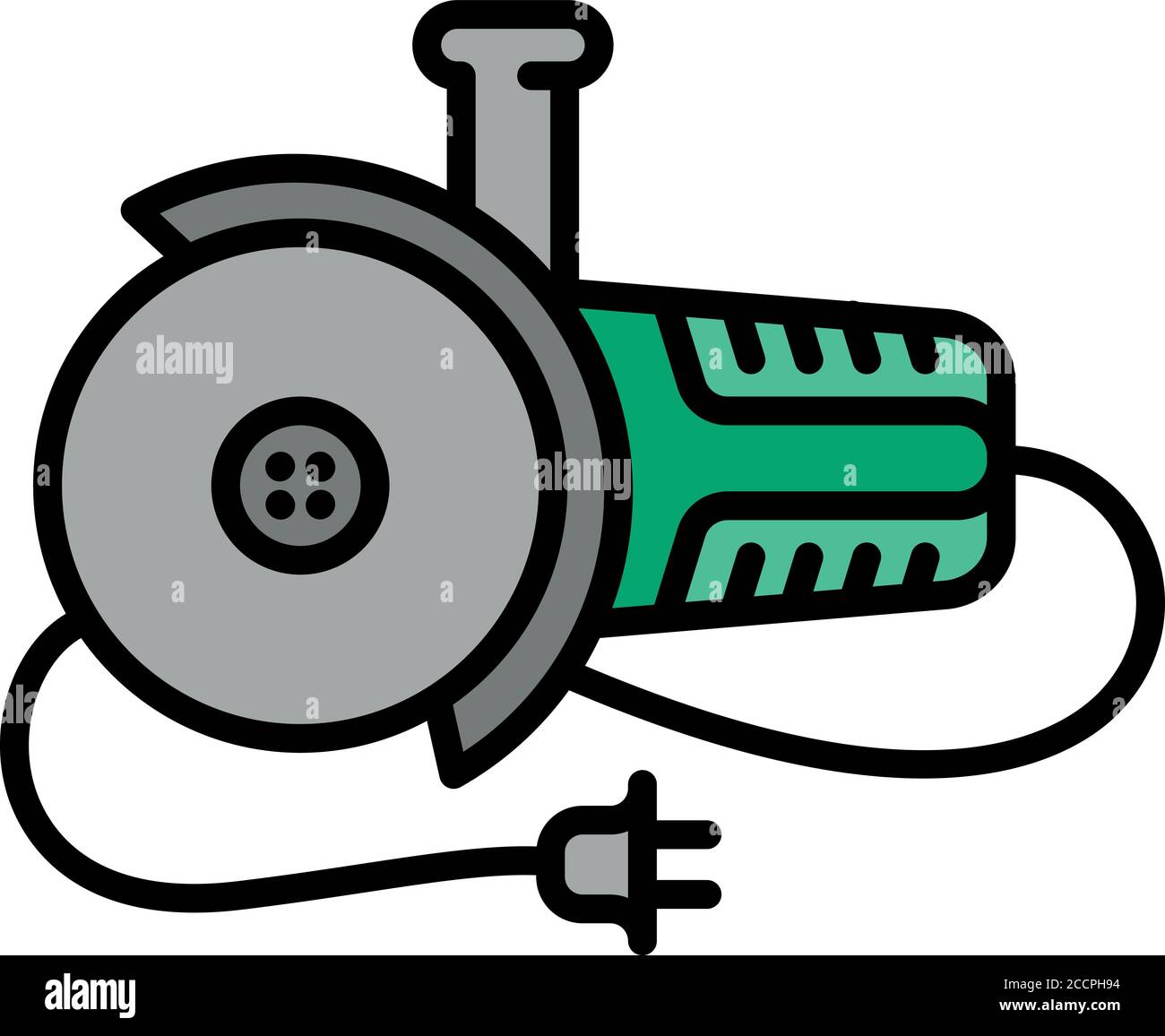 Home angle grinder icon. Outline home angle grinder vector icon for web ...
